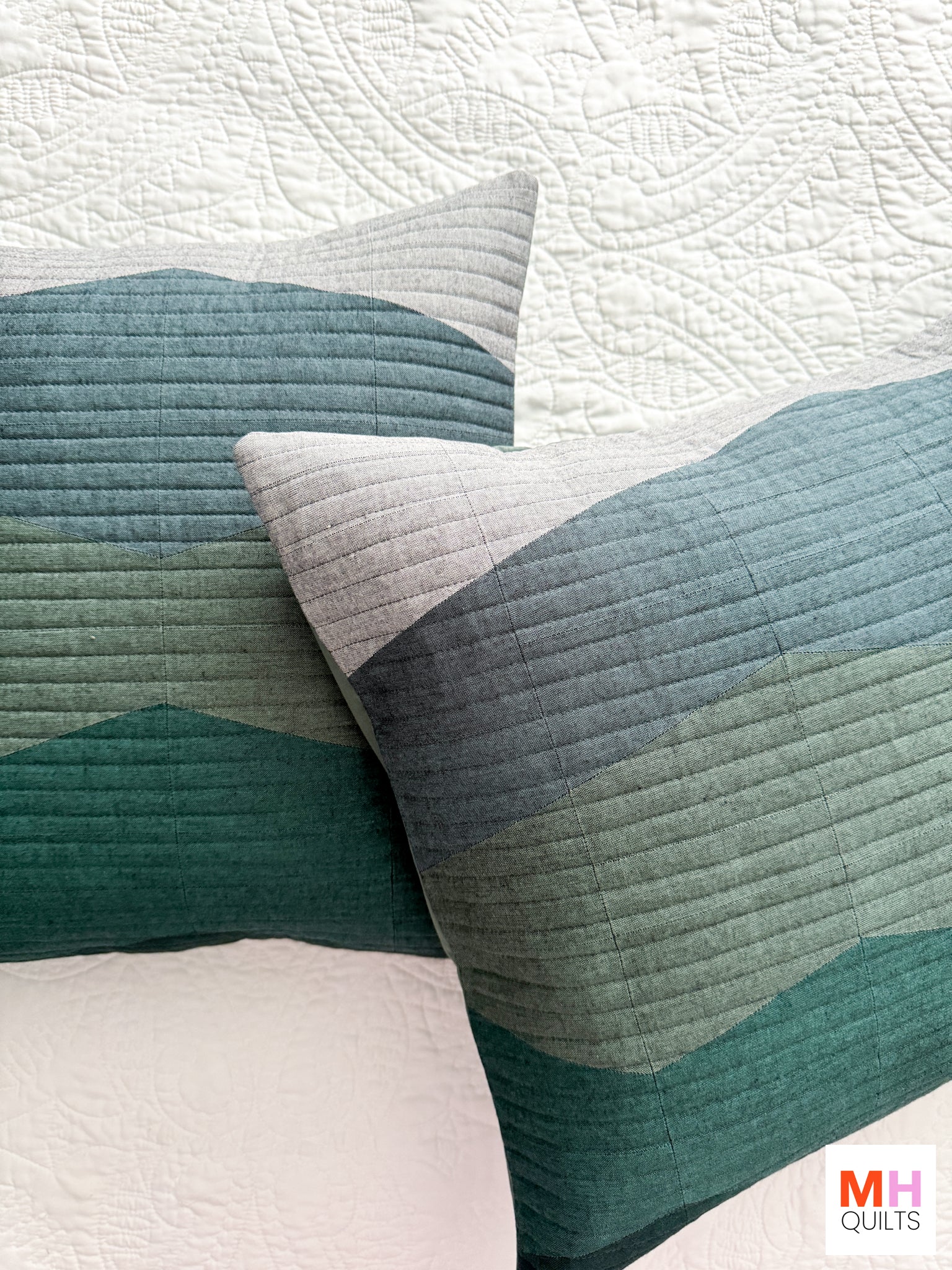Ranges Pillow Pairs - Nocturne Chambray Version – modernhandcraft