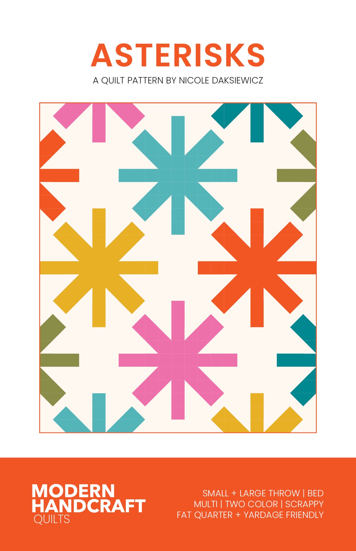 Asterisks Quilt Printed Pattern – modernhandcraft